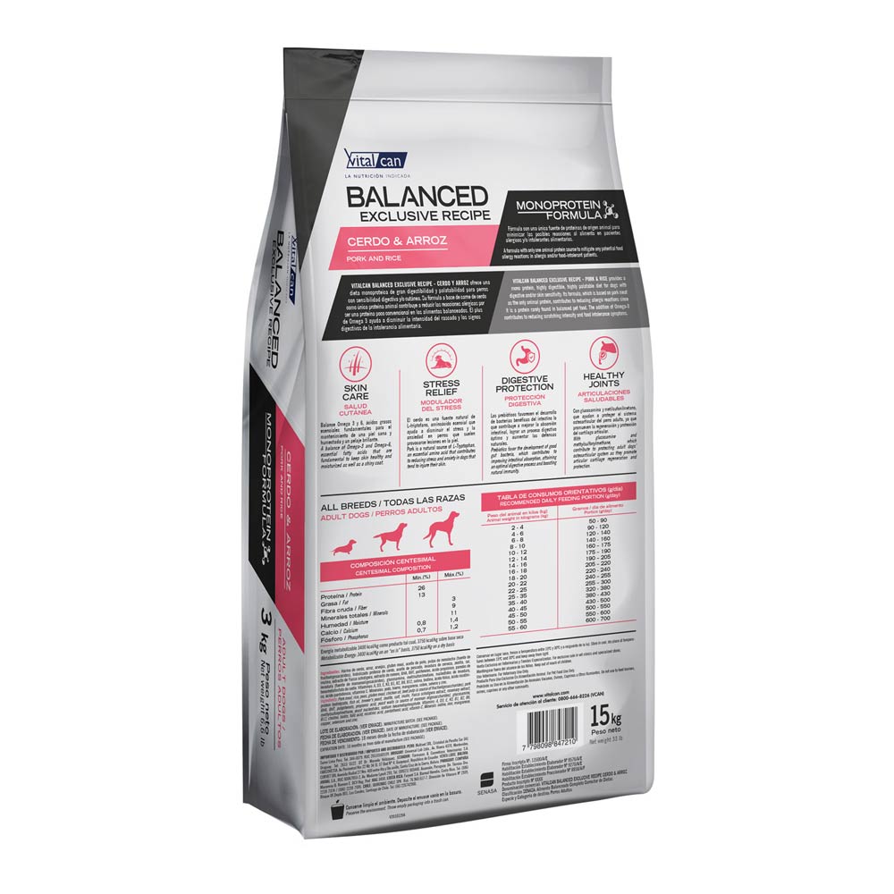 Balanced Perro Adulto Sabor Cerdo y Arroz 3kg