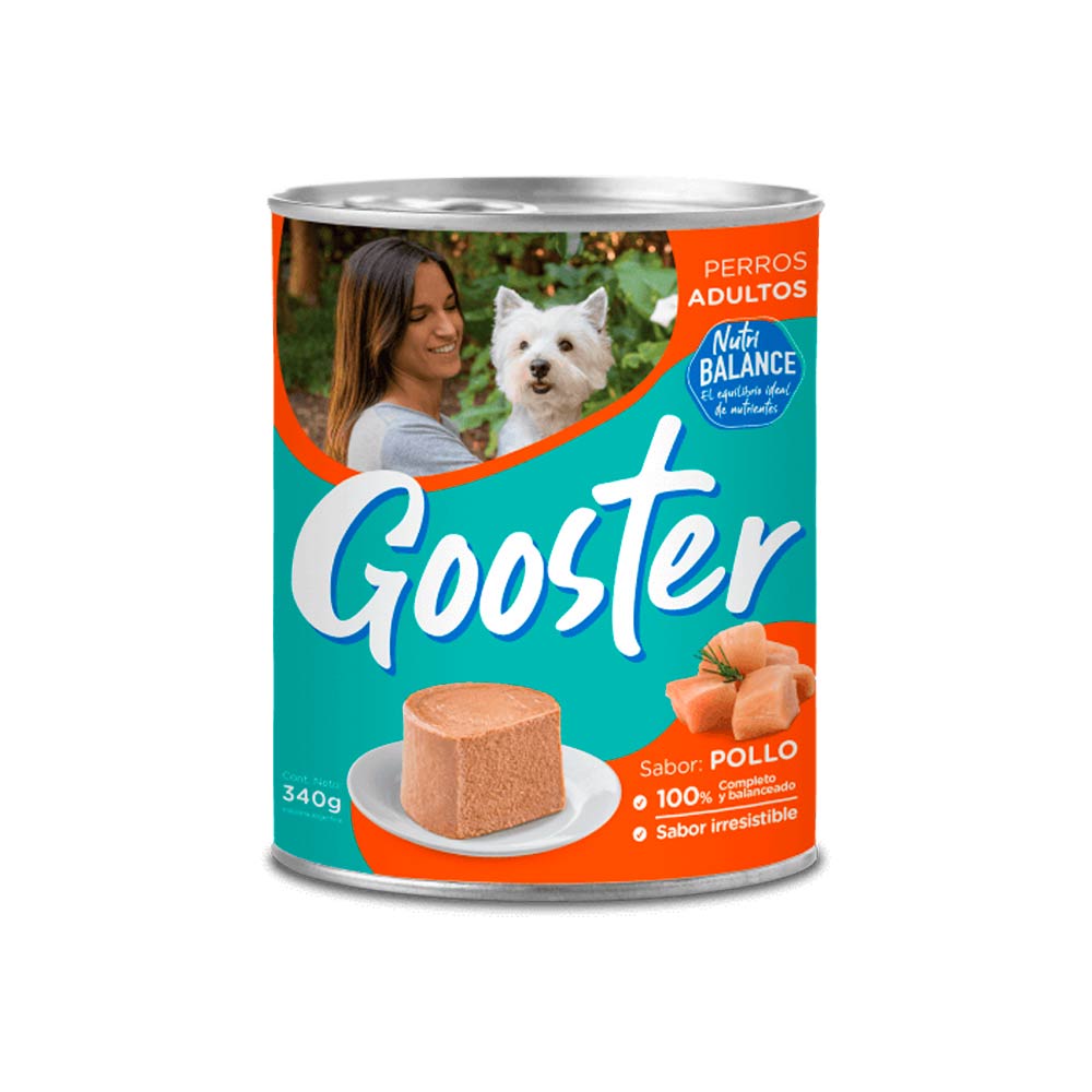 Lata Gooster Perro Adulto Pollo 340gr