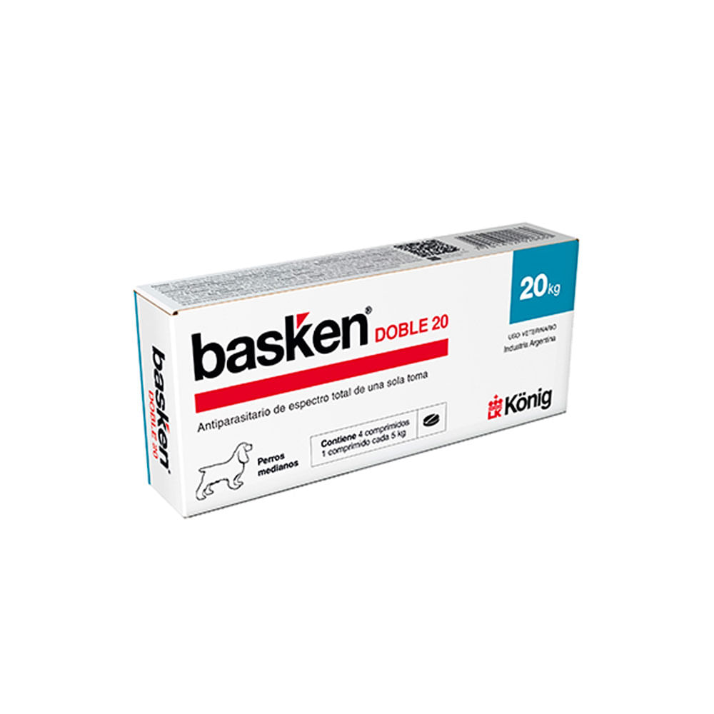 Antiparasitario Basken 20 x 4 Comprimidos