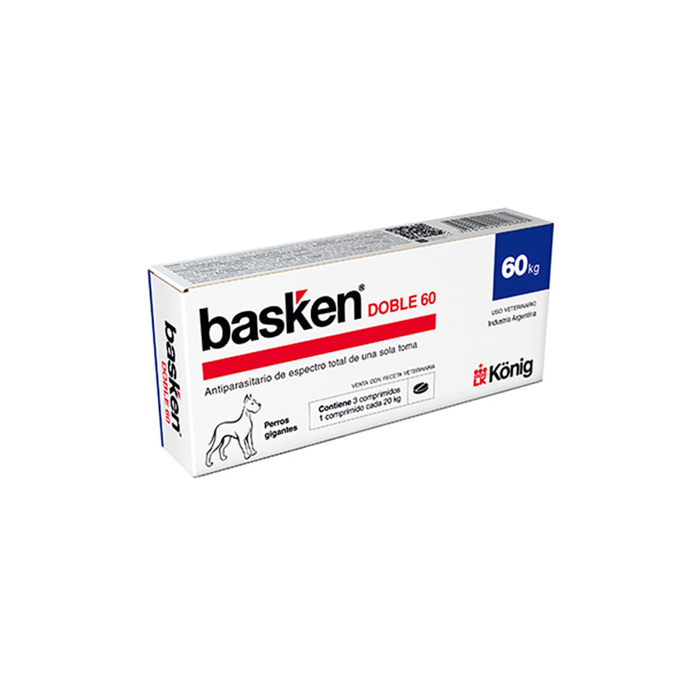 Antiparasitario Basken Doble 60 x 3 Comprimidos